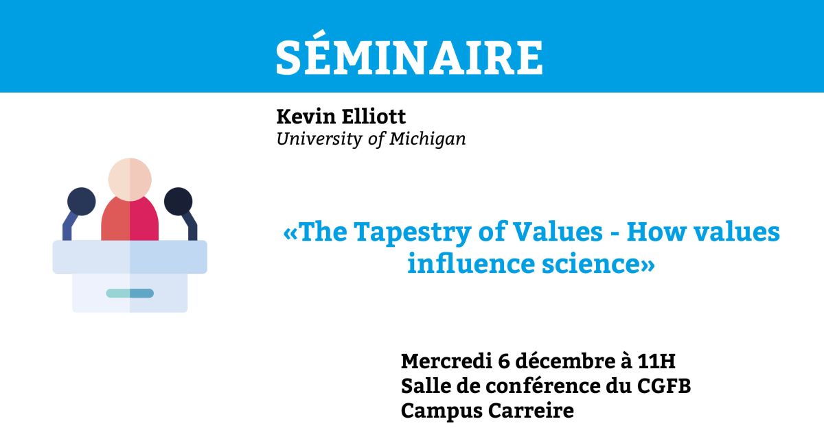 Séminaire de Kevin Elliott: "The Tapestry of Values - How Values ...