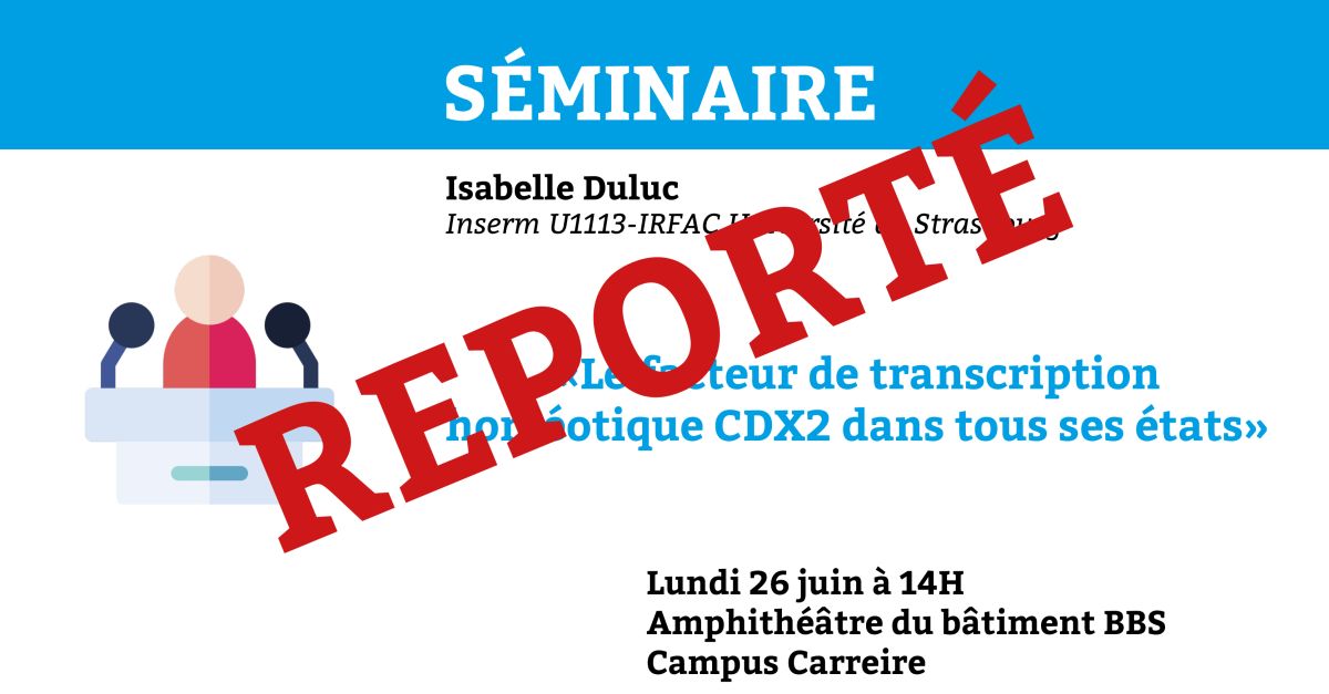 REPORTE - Séminaire d'Isabelle Duluc : "Le facteur de transcription ...